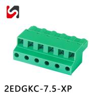 China Pluggable Terminal Block 2EDGKC-7.5 300V 10A 7.5mm Pitch for PCB for sale