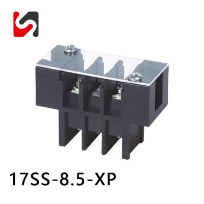 China Dual Row Barrier Type Terminal Block 300V 20A 8.5mm Pitch Barrier Strip 2-24 Poles for sale