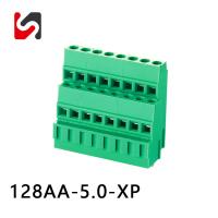 China 2P-24P 300V 10A Phoenix Screw Terminal Block 5.0mm Pitch PCB Mount for sale