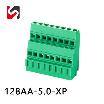 China 2P-24P 300V 10A Phoenix Screw Terminal Block 5.0mm Pitch PCB Mount for sale