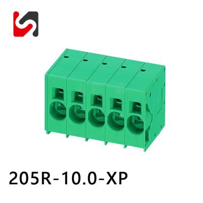 China 205R-10.0 10.0mm Pitch Phoenix 70Amp Connector Wire Terminal Block 300V 2-24 Poles for sale