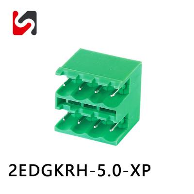 China 2EDGKRH-5.0 300V 8A PCB Mount Screw Terminal Block Connector Male 2-24 Poles for sale