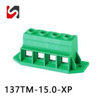 China 125A 600V High Current PCB Screw Terminal Block 15.0mm Pitch 2-24 Poles for sale