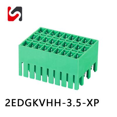 China SHANYE 2EDGKVHH-3.5 300V 8A PCB Screw Terminal Block Male Female 2-24 Poles for sale
