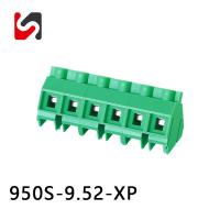 China 9.52mm Pitch 300V 30A PCB Terminal Block Connector 45 Degree Wire Connector 2-24 Poles for sale