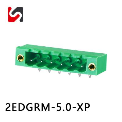 China SHANYE 2EDGRM-5.0 5.0mm Pitch Pluggable Terminal Block Male Female 2P-24P 300V 10A for sale