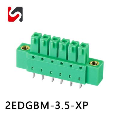 China 2EDGBM-3.5 300V 8A 3.5mm Pitch Pluggable Terminal Block 2-24 Poles for sale