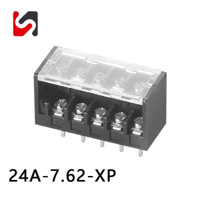 China 5.0mm Pitch 300V 8 Position Terminal Barrier Block Strip Connector 20A for sale