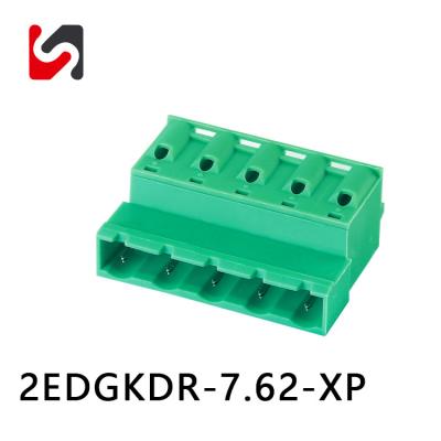 China SHANYE 2EDGKDR-7.62 300V 8A Pluggable Terminal Block Connector PCB 2-24 Poles for sale