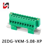 China 2EDG-VKM-5.08 300V 10A Pluggable Din Rail Terminal Block 2-24 Poles for sale