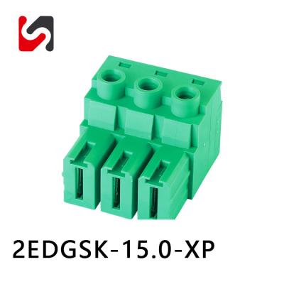 China SHANYE 2EDGSK-15.0 600V 115A 15.0mm Pluggable Terminal Block Female 2-24P for sale