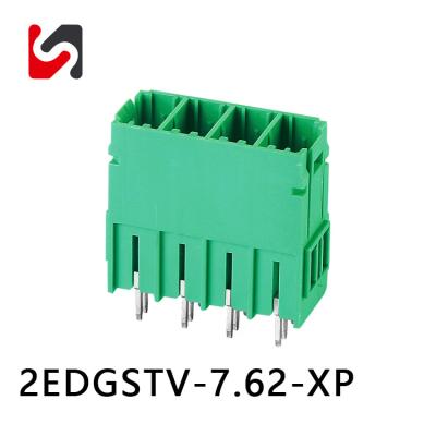 China SHANYE 7.62mm Pitch Pluggable Terminal Block 300V 10A 2-24P UL CE for sale