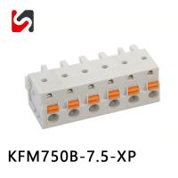 China SHANYE KFM750B-7.5 300V 10A Pluggable Terminal Block 7.5mm Pitch Male Female 2-24 Poles for sale