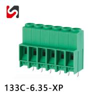China 30A 300V 3 Pole PCB Screw Terminal Connector 6.35mm Pitch for sale