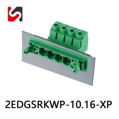 China KF2EDGSRKWP-10.16 10.16mm Phoenix Pluggable Terminal Block Male 600V 65A for PCB for sale