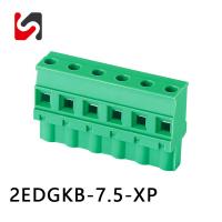 China 2EDGKB-7.5 300V 10A Plug-in Terminal Block 7.5mm Pitch 2-24 Poles for Wire Connection for sale