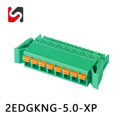 China 2EDGKNG-5.0 300V 8A Pluggable Terminal Block 5.0mm Pitch 2-24P for sale
