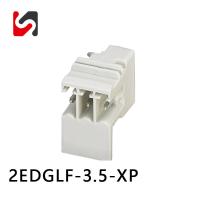 China 2EDGLF-3.5 300V 8A PCB Screw Terminal Block Phoenix Type 2-24 Poles for sale