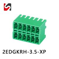 China SHANYE 2EDGKRH-3.5 300V 8A PCB Pluggable Terminal Block Connector 2-24 Poles for sale