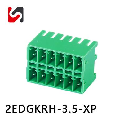 China SHANYE 2EDGKRH-3.5 300V 8A PCB Pluggable Terminal Block Connector 2-24 Poles for sale