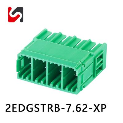 China Phoenix Model Pluggable Terminal Block 7.62mm 300V 10A PCB Connector 2-24 Poles for sale