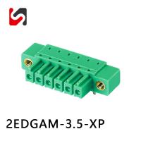 China KF2EDGAM-3.5 300V 8A PCB Mount Screw Terminal Block 3.5mm Pitch Green for sale