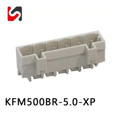 China SHANYE KFM500BR-5.0 300V 10A Pluggable Terminal Block Connector 5.0mm Pitch Right Angle for sale