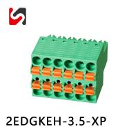 China 2EDGKEH-3.5 300V Double Row Pluggable Terminal Block PA66 UL94V-0 2-24P for sale