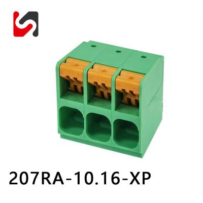 China 10.16mm Pitch Phoenix Spring Type PCB Terminal Blocks 2P-24P 300V 10A for sale