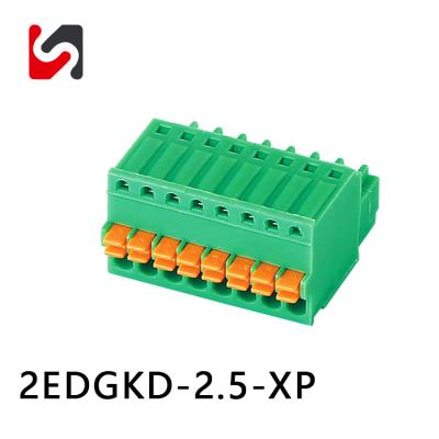 China 2EDGKD-2.5 300V 2.5mm Pitch 4P Plug In Terminal Block for PCB for sale