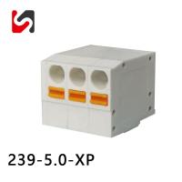 China 5.0mm Pitch Phoenix Terminal Strip Connector Spring Loaded 300V 10A 2-24 Poles for sale