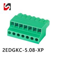 China 2EDGKC-5.08 300V 5.08mm Pitch Pluggable Terminal Block Male Female 2-24P PCB for sale