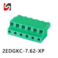 China Pluggable Terminal Block Connector 7.62mm Pitch 300V 10A 2-24 Poles for sale