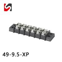 China 450V 20A 9.5mm Pitch Dual Row Barrier Screw Terminal Block 2-24 Poles for sale