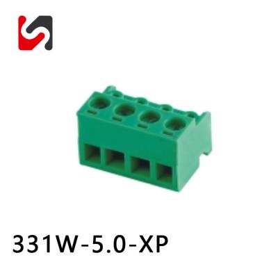 China European Terminal Blocks 300V 15A Screw Terminal Block 5.0mm Pitch Green for sale