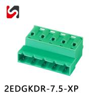 China SHANYE 2EDGKDR-7.5 300V 8A Pluggable Terminal Block Male Female 2-24 Poles for sale