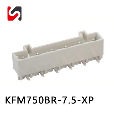 China SHANYE KFM750BR-7.5 Pluggable Terminal Block 300V 10A 7.5mm Pitch Male Female for sale