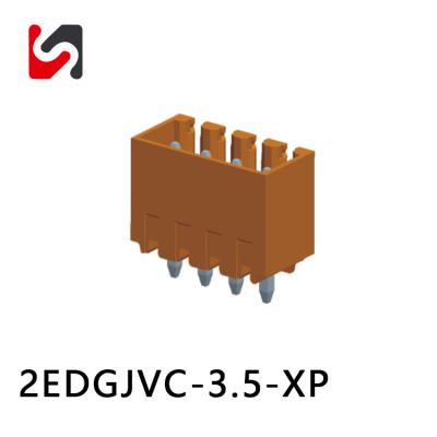 China Shanye 2EDGJVC-3.5 3.81mm PCB Terminal Block 300V 8A 2-24 Poles for sale