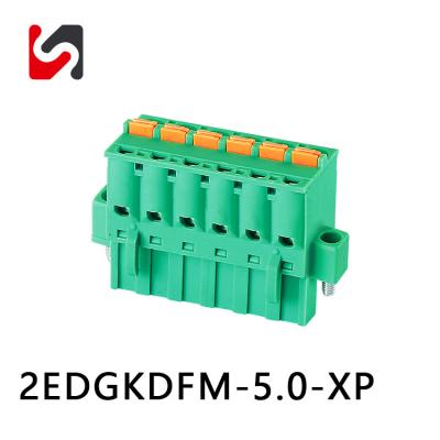 China SHANYE 2EDGKDFM-5.0 300V 8A Pluggable Terminal Block 2-24 Poles for sale