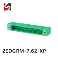 China SHANYE 7.62mm Pluggable Terminal Block 2P-24P Male Female with Flange 300V 10A for PCB for sale