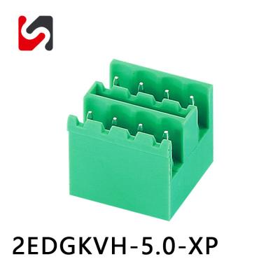 China SHANYE 5.0mm Pitch PCB Screw Terminal Block 300V 8A 2-24 Pole Pluggable Connector for sale