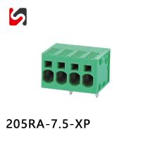 China Spring Type 7.5mm Pitch 10A 300V Terminal Block Wire Connector 2-24 Poles for sale