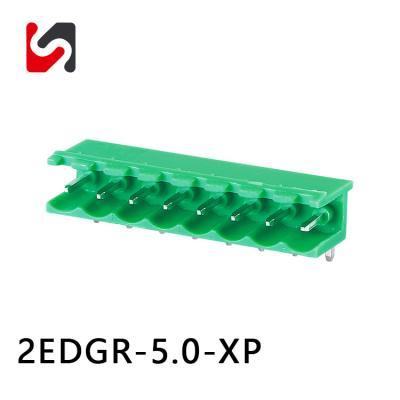 China 2EDGR-5.0 300V 8A PCB Mount Screwless Terminal Block Connector 2-24 Poles for sale