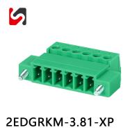 China SHANYE 2EDGRKM-3.81 3.81mm Pitch PCB Connector Plug-in Terminal Block Male Female 2-24 Poles 300V 10A for sale