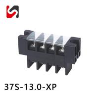 China 13.0mm Pitch 600V 50A Barrier Terminal Block Connector with Cover 2-24 Poles for sale