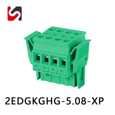 China SHANYE 2EDGKGHG-5.08 300V 8A Pluggable Terminal Block 2-24 Poles for sale