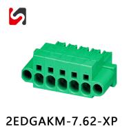 China Weidmuller 2EDGAKM-7.62 Pluggable Terminal Block 7.62mm Pitch 2-24 Poles 300V 10A Nylon Screw Mount for sale