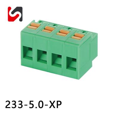 China Phoenix 5 Amp PCB Terminal Connector Spring Loaded 5.0mm Pitch 2-24 Poles 300V for sale