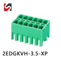 China SHANYE 2EDGKVH-3.5 300V 8A PCB Screw Terminal Block 3.5mm Pitch 2-24 Poles for sale