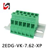 China 2EDG-VK-7.62 600V 30A Pluggable Din Rail Terminal Block 2-24 Poles for sale